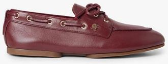Tommy Hilfiger Femme, Chaussures, Rose, Taille: 41 EU Leather TH Monogram Boat Chaussures