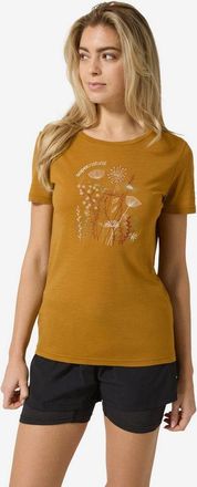 super.natural Print-Shirt f&uuml;r Damen, Merino ROCK FLOWERS TEE Blumen Motiv, atmungsaktiv