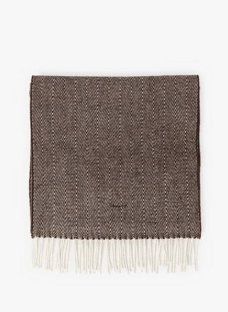 GANT Echarpe &agrave; chevrons et franges en laine m&eacute;rinos