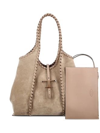 Tod's Mittelgro&szlig;e T Timeless Handtasche - Nude