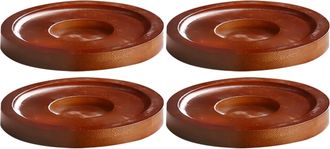 Amosfun Whiskey-Gl&auml;ser-Pad Runde Holzuntersetzer 3 Zoll rutschfeste Tassenmatten F&uuml;r Drehbare Whiskygl&auml;ser Vielseitige Holzuntersetzer F&uuml;r Bar Und Haushalt