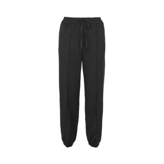 Jil Sander Schwarze Gabardine-Hose mit elastischem Bund - - Trousers - Damen - Schwarzk - S