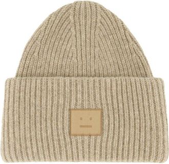 Acne Studios Damen Strickm&uuml;tze PANSY FACE YAK BEANIE