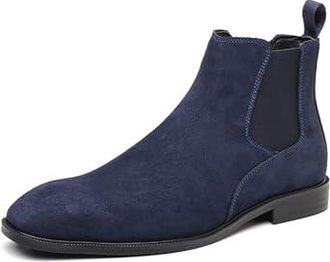 Generic Bottes Chelsea pour Hommes en Faux suède, Bottes décontractées habillées à Enfiler, Bottines stylées et Confortables en Cuir PU pour Affaires, Travail