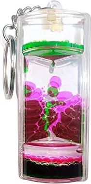 Generic Porte-clés Liquide Sablier Creative Charme Liquid Motion Bubbler Pendentif Porte Clef Jouet Sensoriels Fidget Toy Keychain Voiture Keyring Sac Décorat
