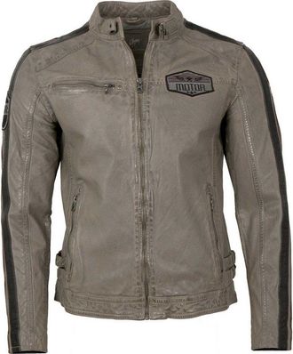 Mauritius Lederjacke GMRalley Gipsy by Mauritius - Herren Lederjacke Racingjacke Lammnappa grey II