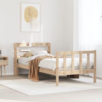 vidaXL Cadre de lit sans matelas 90x190 cm bois de pin massif vidaXL