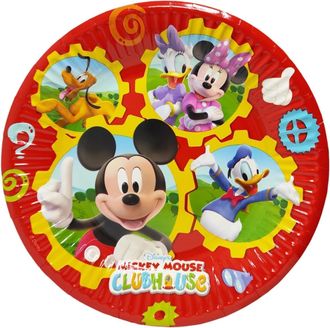 Disney Geburtstagsparty-Set mit 8 Papptellern, Micky Duck, Minnie Maus, Pluto Daisy, 20 cm