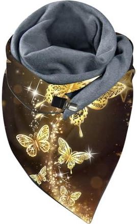 Generic Echarpe Hiver Femme ÉCharpe Chaude Chaude Universelle Automne-Hiver ImpriméE éLéGante Double éPaisseur Avec Boucle Douce Et Confortable Basiques Class