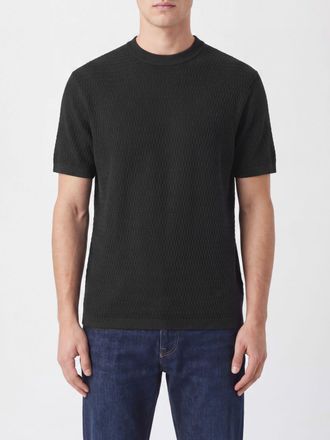 Emporio Armani Slim-Fit-T-Shirt von aus gerippter Schurwolle mit Rundhalsausschnitt