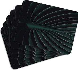 MG Design Set aus 6 Kork-Platzsets - Flowing Lines - 30 x 40 cm - hitzebest&auml;ndig & abwischbar, mit Korkr&uuml;ckseite