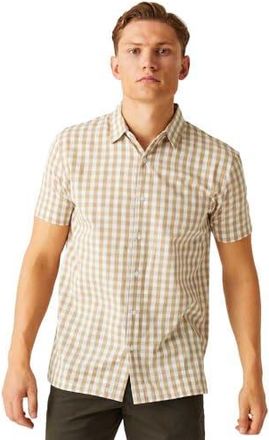 Regatta Chemise &agrave; manches courtes Denmoor pour homme, Avoine/blanc, 4XL
