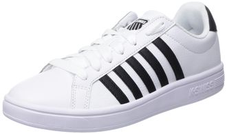 K-Swiss Herren Court TIEBREAK Sneaker, White/Black/White, 41.5 EU