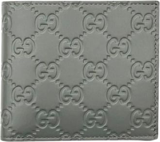 Gucci unisex, Pre-owned, Gris, Taille: ONE Size Portefeuille en cuir Pre-owned