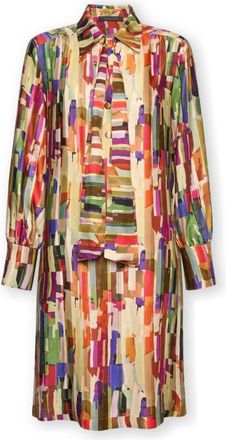 Elena Miro Femme, Robes, Multicolore, Taille: 44 FR Robe Imprim&eacute;e avec