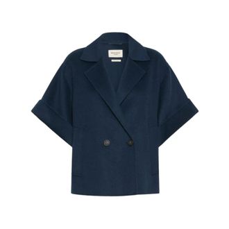 Max Mara Wkdneo Manteau Court - Femme - Manteaux - Bleu - Taille: 36 FR