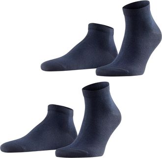 Falke 2er-Pack Sneakersocken HAPPY aus Feinripp-Baumwolle in