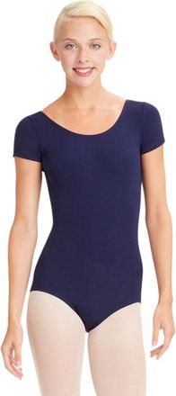 Capezio Damen Short Sleeve Leotard Trikot, Marineblau, S