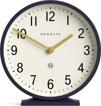 Newgate Watches Q Kaminsims Uhr | Moderne Klassische runde kaminuhr | Marineblau | Zeitgen&ouml;ssischer Stil f&uuml;r kaminsims, Schreibtisch, Tisch, Regal oder nachttisch