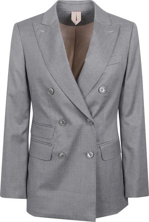 Max Mara Femme, Vestes, Gris, Taille: 38 FR Mxmcupola Blazer