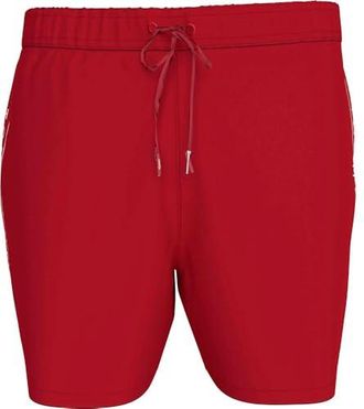 Tommy Hilfiger Short de Bain Homme Medium Drawstring Tape avec Cordon de Serrage, Multicolore (Medium Red), XL