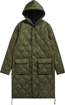 TAION Taion, Homme, Manteaux, Vert, Taille: M Military Hood Long Down Jacket