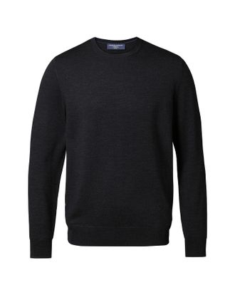CHARLES TYRWHITT Merinopullover mit Rundhals - Dunkles Anthrazit
