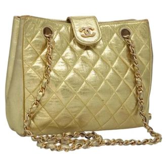 Chanel Pre-owned Vintage Nylon Schultertasche - - Pre-owned - Damen - Gelb - ONE SIZE