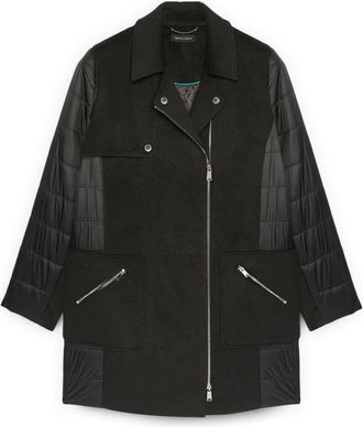 Fiorella Rubino Femme, Manteaux, Noir, Taille: 50 FR Manteau avec empi&egrave;cements en duvet