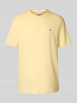 Calvin Klein Jeans T-Shirt mit geripptem Rundhalsausschnitt