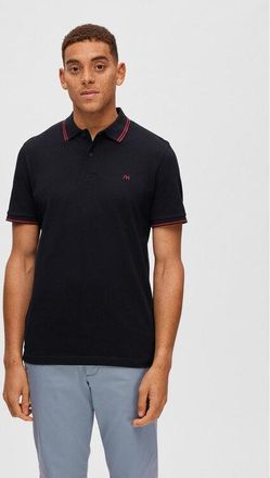 Selected Poloshirt 16087840 Schwarz Regular Fit