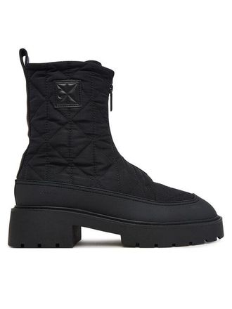 Calvin Klein Stiefeletten Chunky Zip Boot Mat Mix Aop Em HW0HW03205 Dunkelbraun