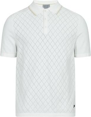 Pierre Cardin Polo manches courtes &agrave; carreaux en coton m&eacute;lang&eacute;