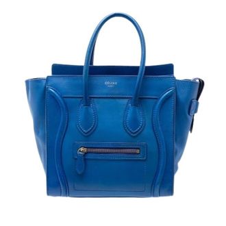 Celine unisex, Pre-owned, Bleu, Taille: ONE Size Pre-owned Micro Luggage Tote