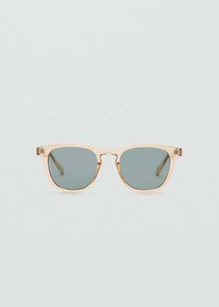 Mango Lunettes de soleil monture ronde ocre - Homme - Taille unique - MANGO MAN