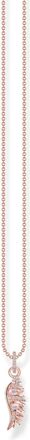 Thomas Sabo Thomas Sabo Damen Kette Phönix-Flügel mit rosa Steinen roségold, aus 925er Sterlingsilber mit 750er Roségold-Vergoldung, Länge 45cm, KE2168-323-9-L45V