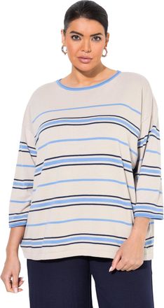 Ulla Popken Damen große Größen Übergrößen Plus Size Strickpullover Streifen