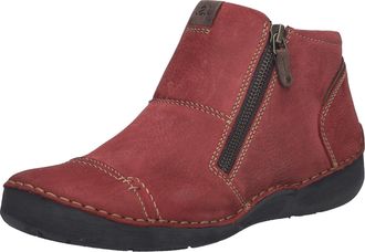 Josef Seibel Damen Businessschuhe Fergey.46,Weite G (Normal),Wechselfu&szlig;bett,klassisch,elegant,Schnuerschuhe,Schnuerer,rot-Kombi,37 EU