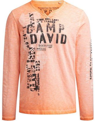 Camp David Rundhalsshirt aus Baumwolle