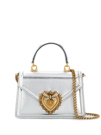 Dolce & Gabbana Mini Handtasche mit barockem Detail - Silber