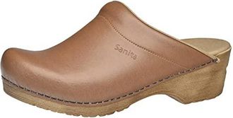 Sanita Sandra | Sabots Ouvert | Produit Original Fabriqué à la Main pour Femme | Assise Plantaire de Forme Anatomique avec Mousse Souple | Marron Clair | 40 