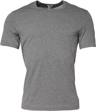 Dolce & Gabbana Luxuri&ouml;ses Baumwoll-Crew-Neck-T-Shirt - - Tops - Herren - Grau - S