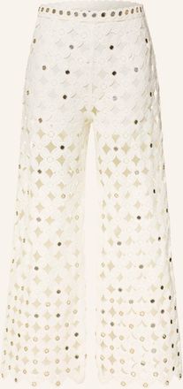 Maje Strickhose Mit Nieten weiss