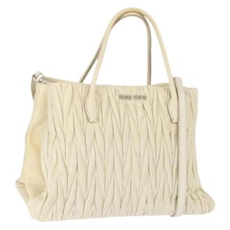 Miu Miu Pre-owned Lederhandtasche - - Pre-owned - Damen - Beige - ONE SIZE