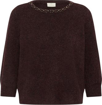 Kaffe Femme, Pulls, Brun, Taille: 38 FR Tricots