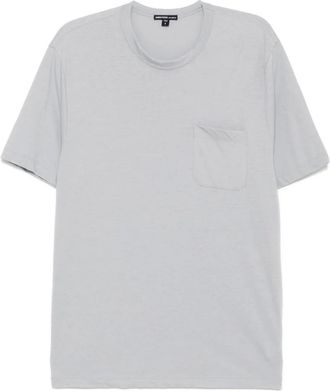 James Perse T-Shirt mit Tasche - Blau
