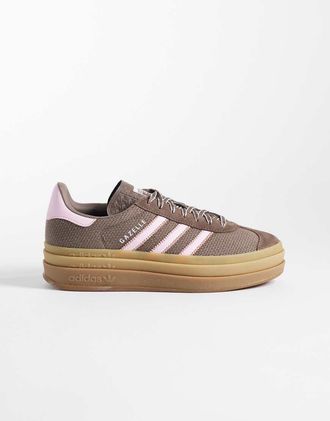 adidas Originals Gazelle Bold - Baskets - Marron/rose