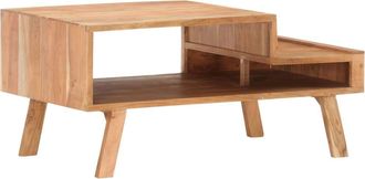 Generic Couchtisch aus Massivem Shittim-Holz, Handgefertigt, mit Ablagefach, Einfache Montage, Einzigartige Maserung, Beistelltisch, Sofatisch, Wohnzimmertisc