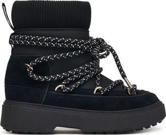 Tommy Hilfiger Schneeschuhe Tommy Hilfiger Lace-Up Water Resist Snow Boot FW0FW09546 Schwarz