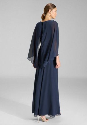 Swing Abendkleid - Abendkleid mit Cape aus Chiffon Figurbetonte Passform mit flie&szlig;endem Rockteil